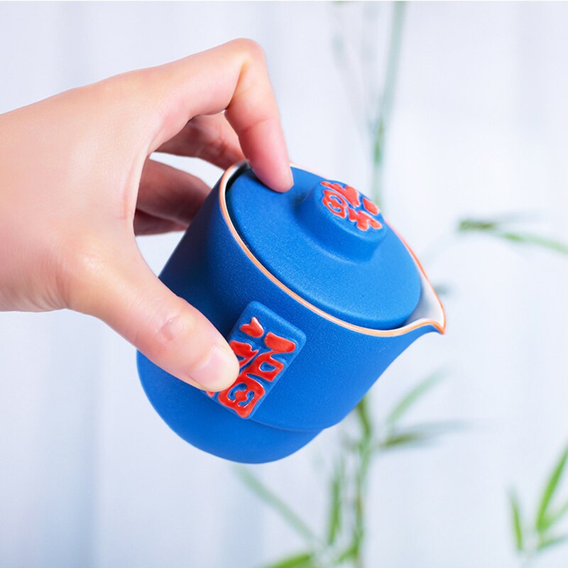 Coarse pottery Tea set Include 1 Pot 4 Cup 1 Can, ... – Grandado