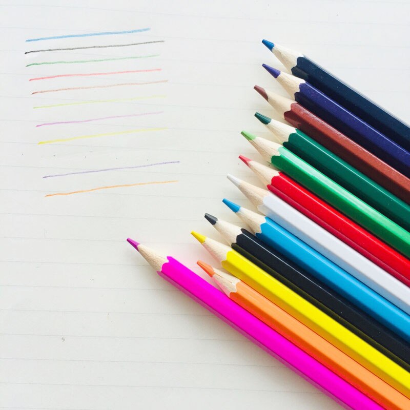 12 unids/set de lápiz de Color sólido caramelo, lá... – Grandado