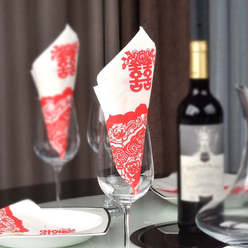 3 förpackningar med färgtryckt servettpapper skure... – Grandado