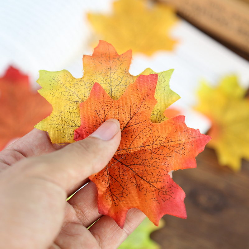 5pcs/lot Artificial Silk Maple Leaves Vivid Leaf f... – Grandado