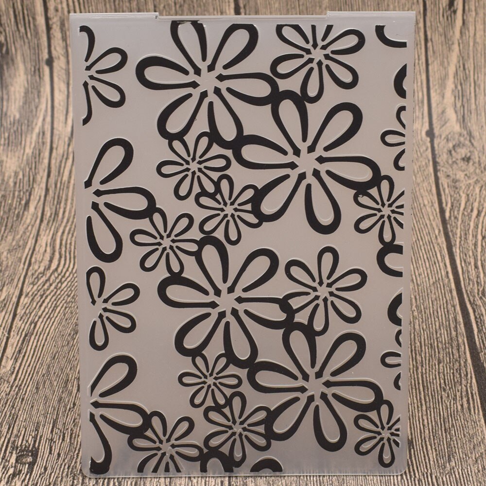 Lace Flowers Plastic Embossing Folder Stencil Temp... – Grandado