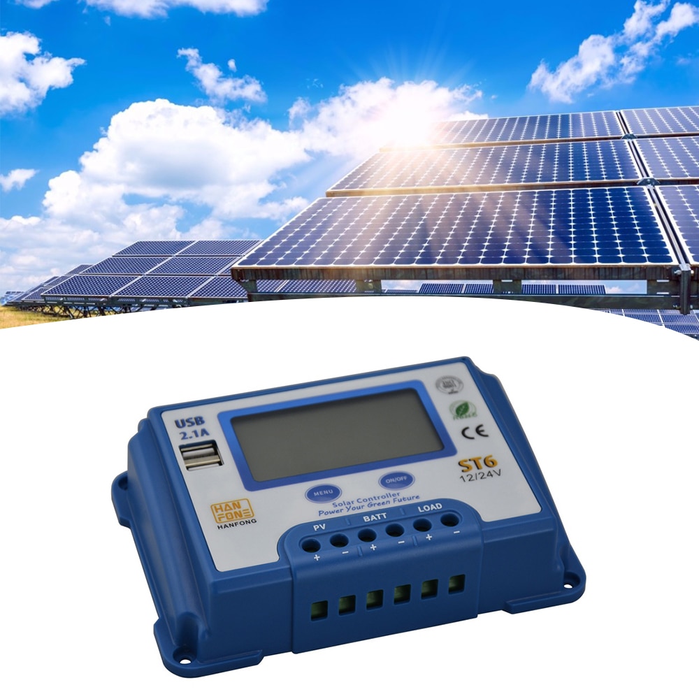 MPPT Dual USB interface ST6-10A solar controller 1... – Grandado