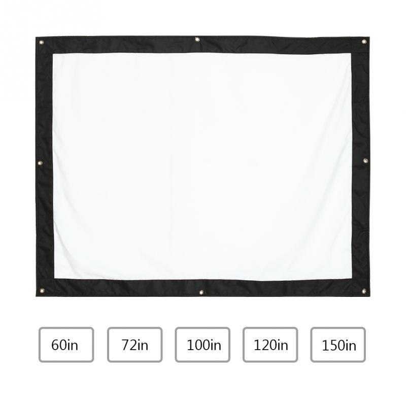 Portable Projection Screen White 60/72/100/120/150... – Vicedeal