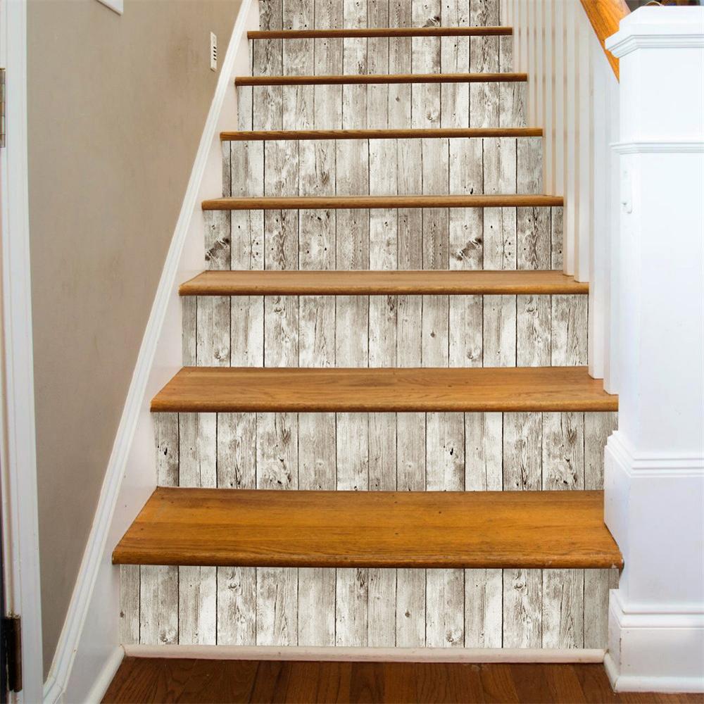 Home Decor 3D PVC Wood Grain Wall Stickers Paper B... – Grandado