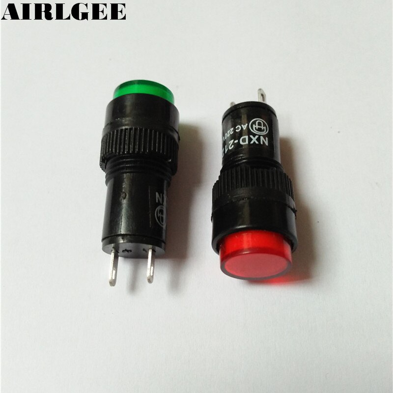 10 Stks AC 220 V 12mm Rood Groen Neon Lampje Pilot... – Vicedeal