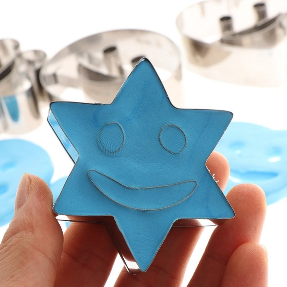 4 stuk smiley rvs cookie cutter Biscuit mold Fonda... – Grandado