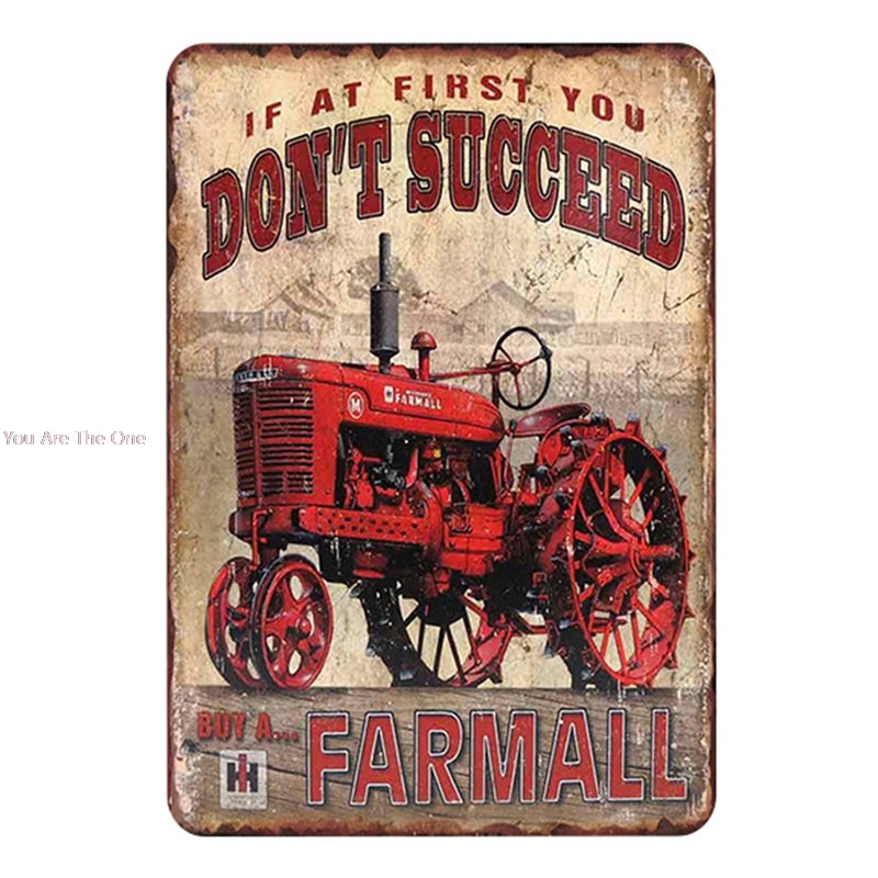 Farmall John Deere Green Metal Tin Signs Tractor F... – Vicedeal