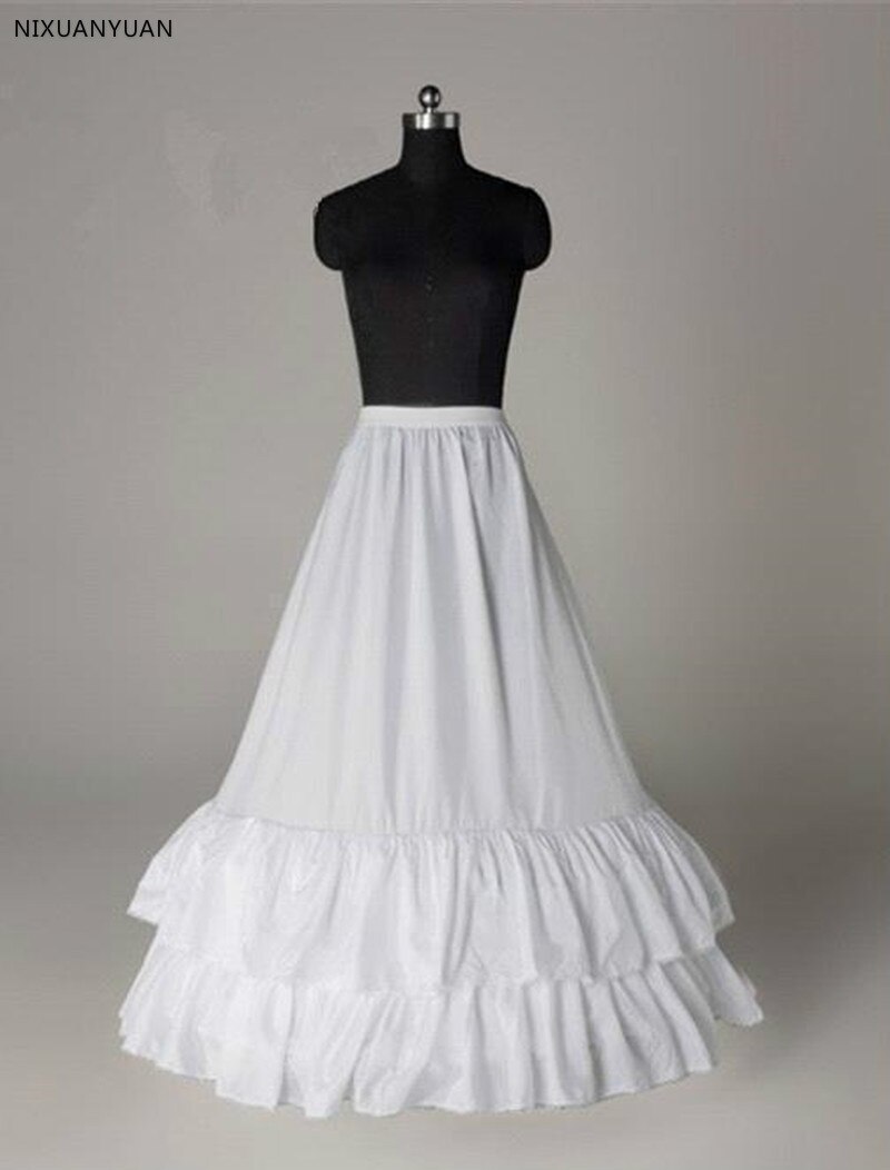 White Ruffle A Line Wedding Petticoats Jupon Maria... – Grandado