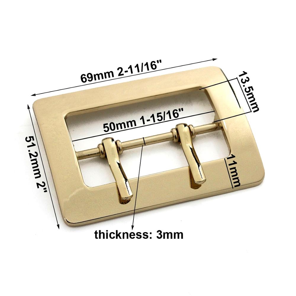 1pcs 50mm Zinc Alloy Metal Buckle Rectangle Double... – Grandado