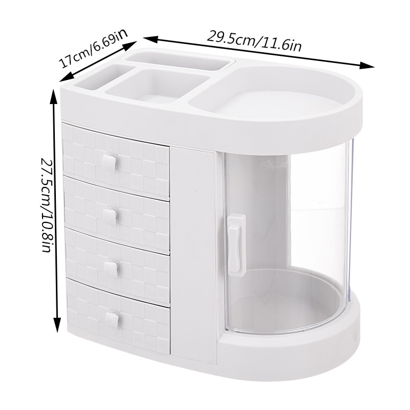 Dressing Table 4 Drawer Makeup Holder Storage Box ... – Grandado
