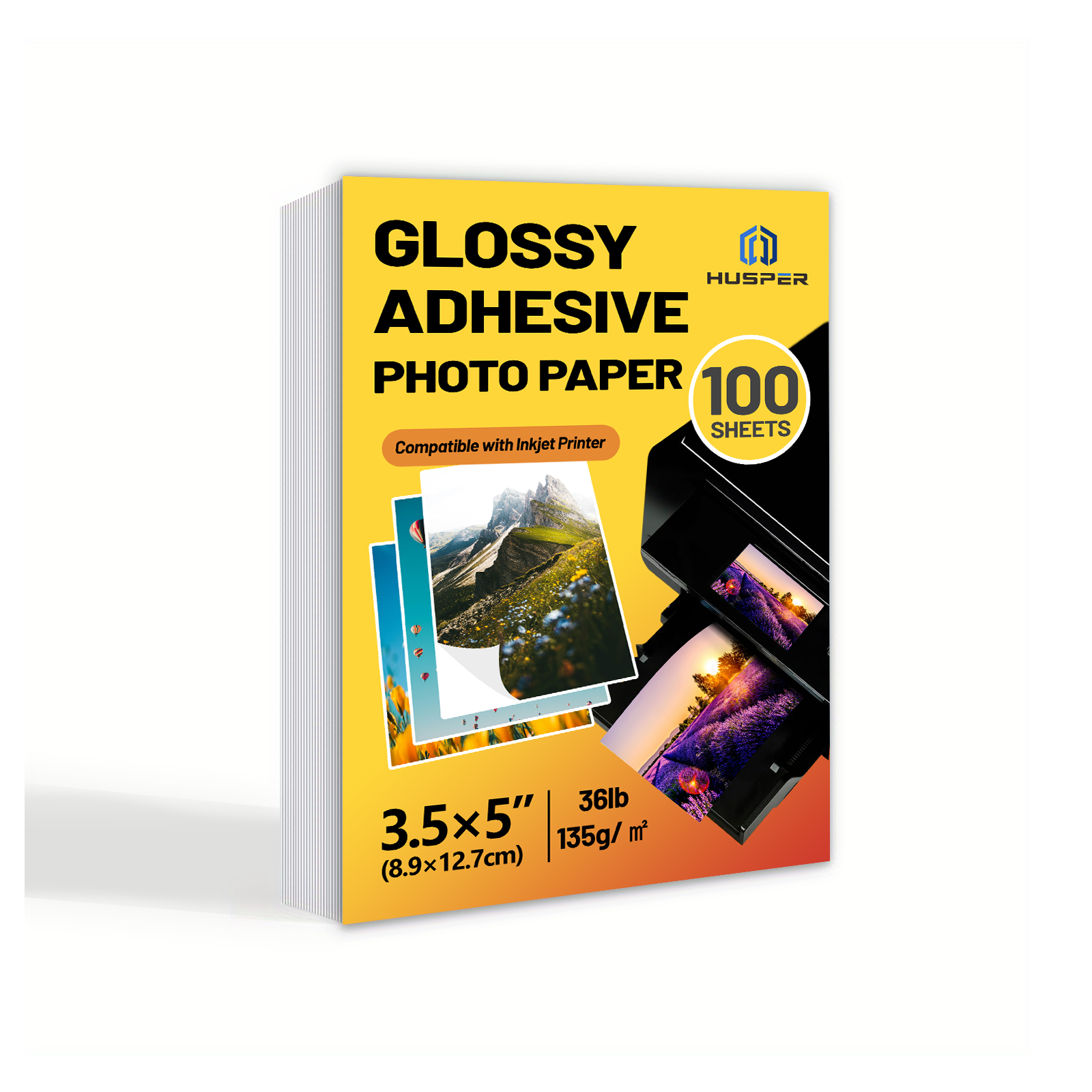 100 Sheets 3R Self-Adhesive Glossy Photo Paper 3.5... – Grandado