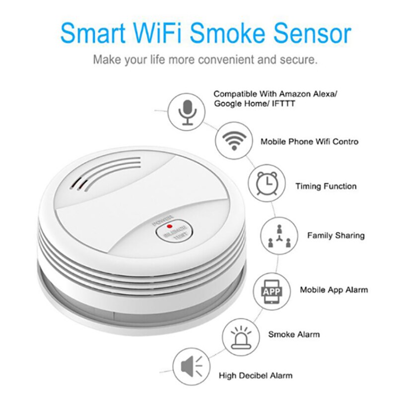 A Battery Operated WiFi Smoke Detector Smoke house... – Grandado