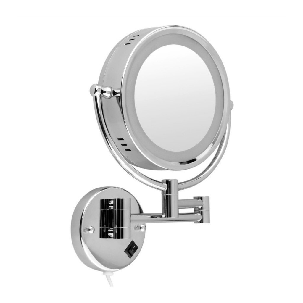 2 Side LED Light Wall Mount Mirror Makeup Shaving – Grandado