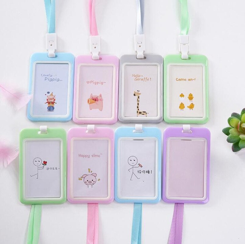 Candy Color Card Case With Lanyard Work Card Holde... – Grandado