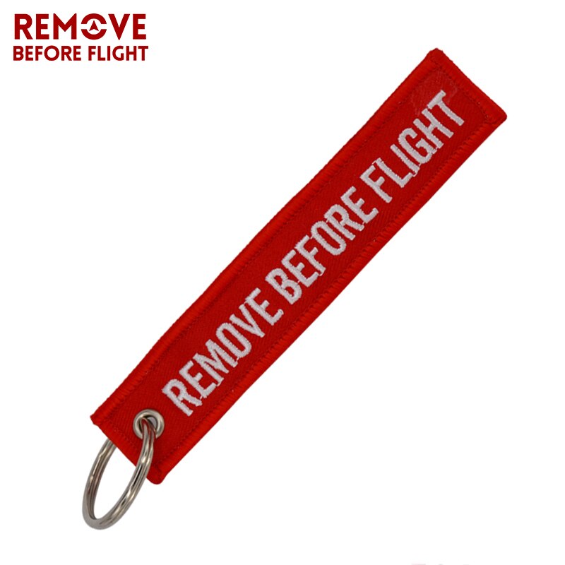 Remove Before Flight Keychain Car Ring OEM Red Emb... – Grandado