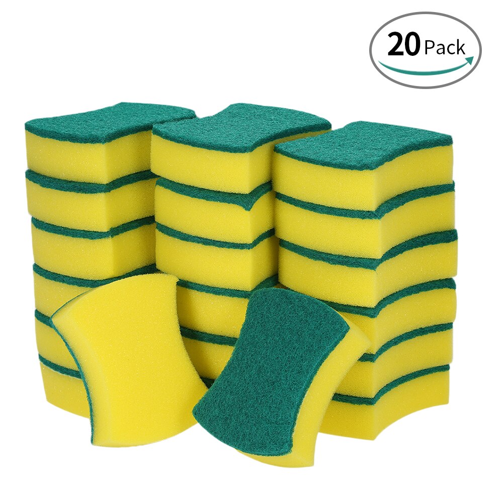 20 Pack Multi-Use Scrub Sponge Extra Thin Magic Cl... – Grandado