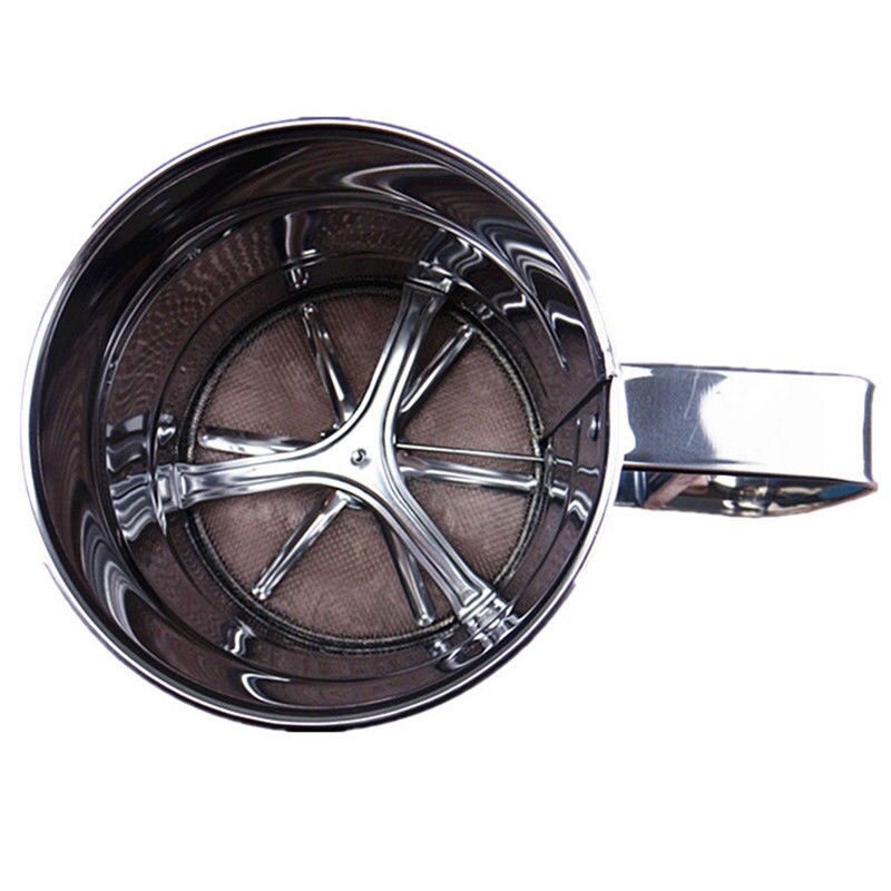 Kitchen Stainless Steel Mesh Flour Sifter Mechanic... – Vicedeal