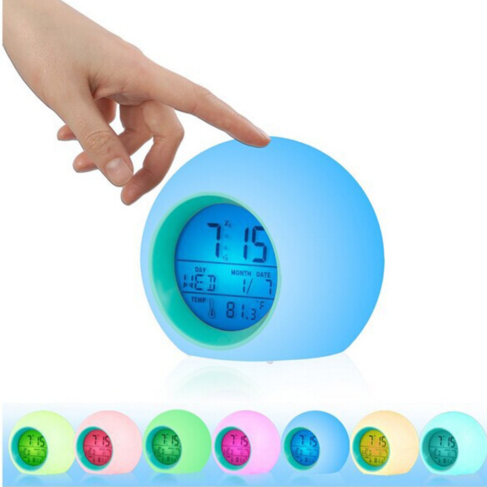 Natural Alarm Clock LED Spherical Digital Display ... – Vicedeal