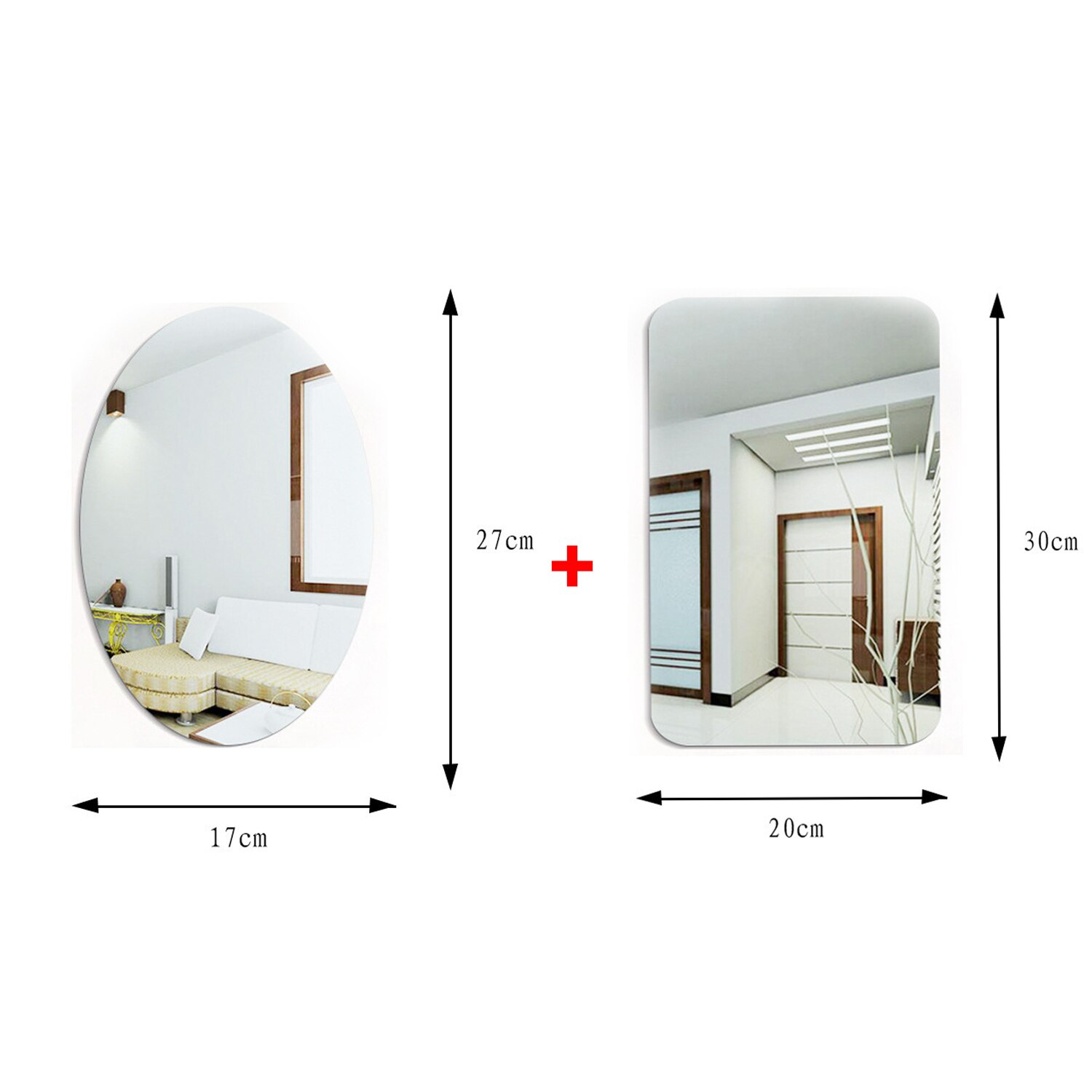 3D Self-Adhesive Mirror Wall Stickers Acrylic Remo... – Grandado