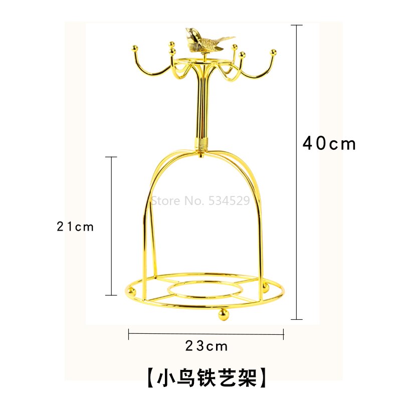 Portable Golden Storage Rack European Style Saucer... – Grandado