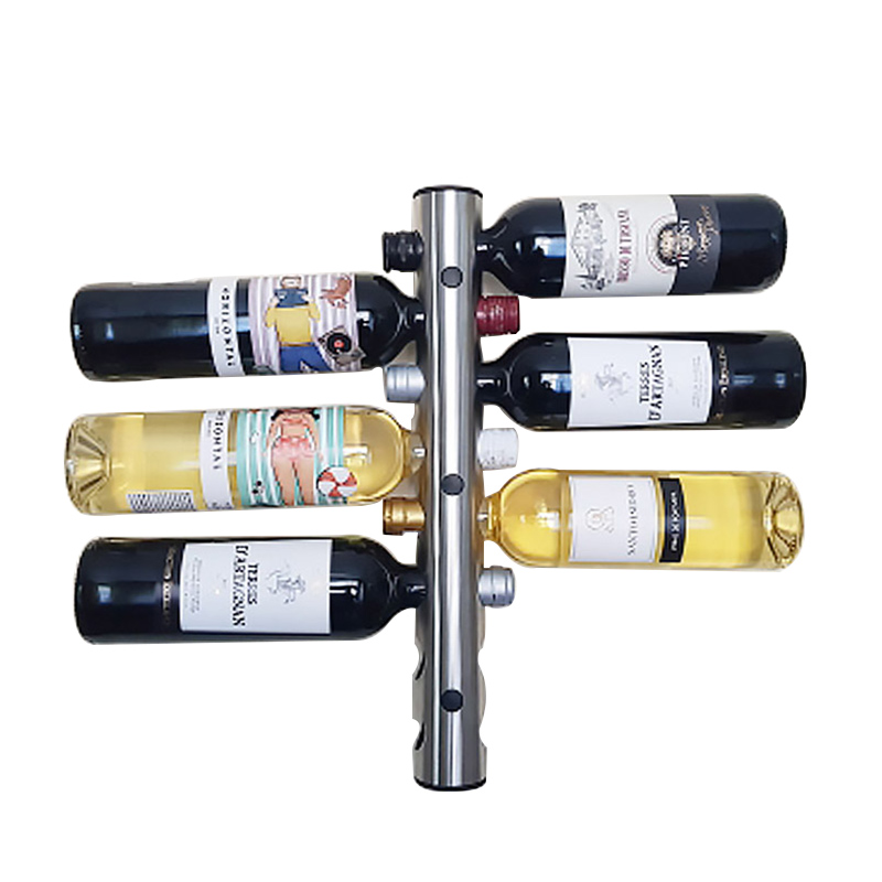 Wine Rack Stainless Steel Whisky Wine Holder Wall ... – Grandado