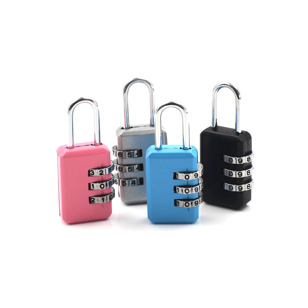 3 Digit Resettable Combination Padlock Coded Lock ... – Grandado