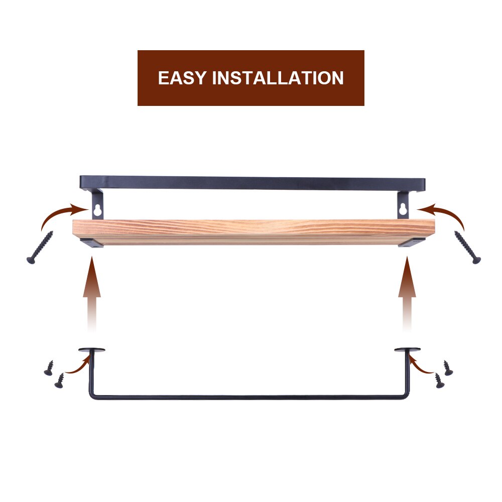 2 Pcs Modern Floating Storage Shelves Wall Mounted... – Vicedeal