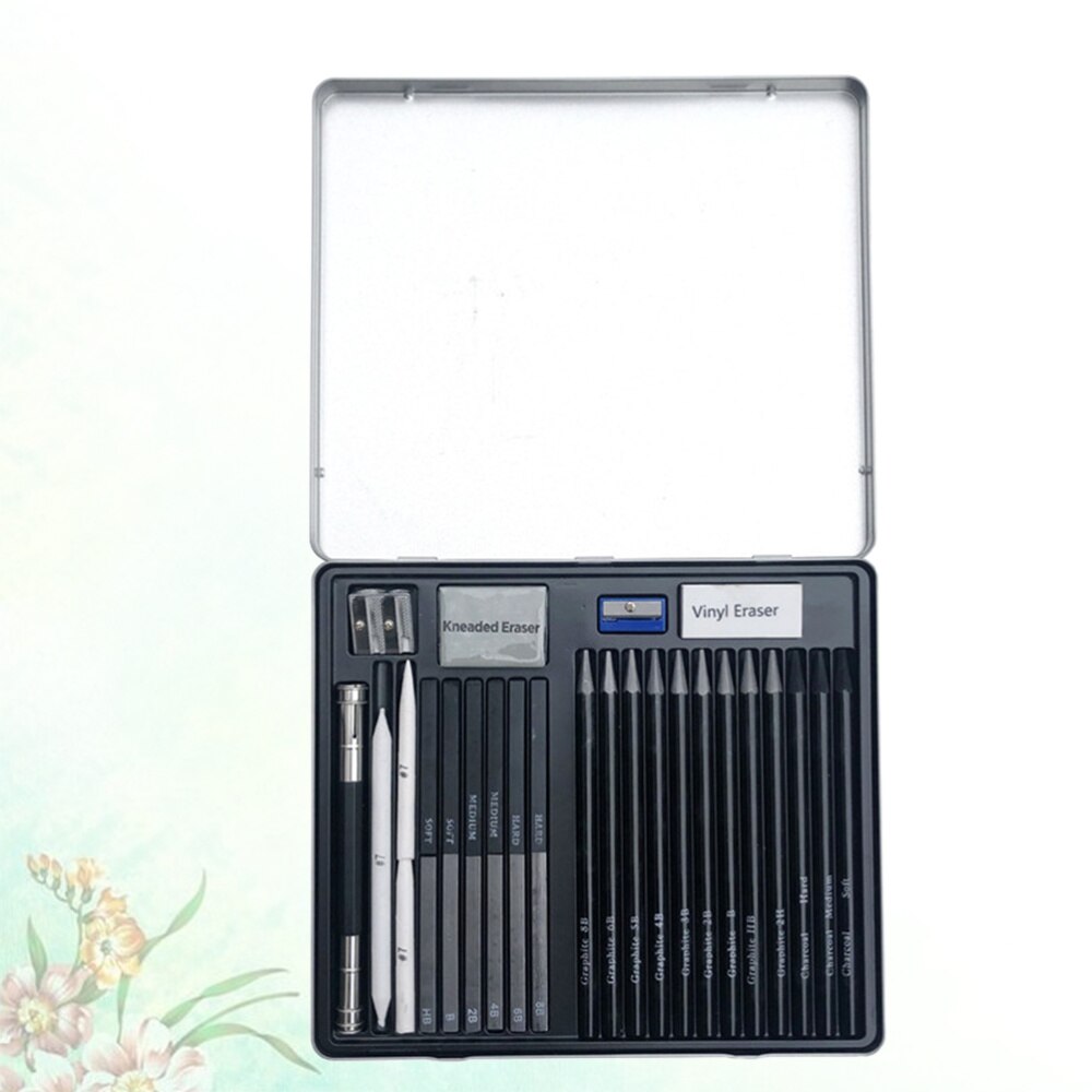 32 Pcs/1 Set Iron Box Sketch Pencil Eraser Kit Ske... – Vicedeal