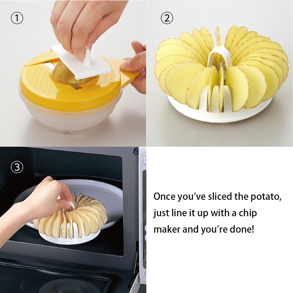 Microwave DIY Potato Vegetable Crisp Chips Slicer ... – Grandado