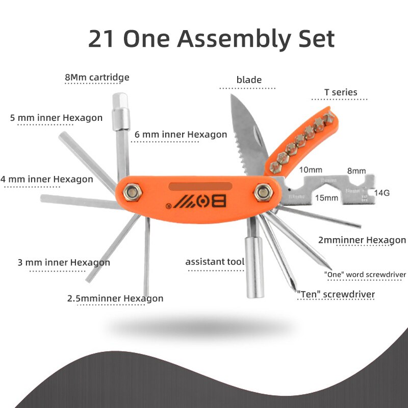 21 in 1 Multi-Functie Fiets Monteur Reparatie Tool... – Grandado