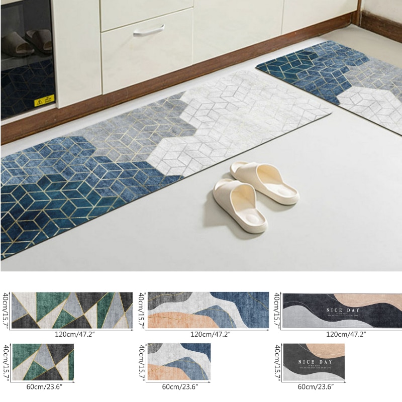2 Stuks Keuken Mat Moderne Bad Tapijt Entree Deurm... – Vicedeal