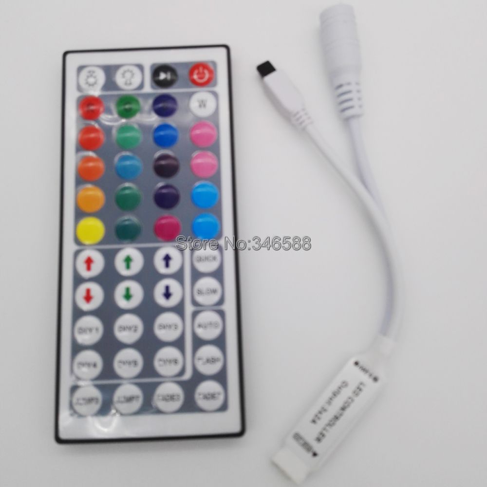 DC5V 12 V 24 V 6A 3A x 2CH 44 Schlüssel-led IR RGB... – Vicedeal