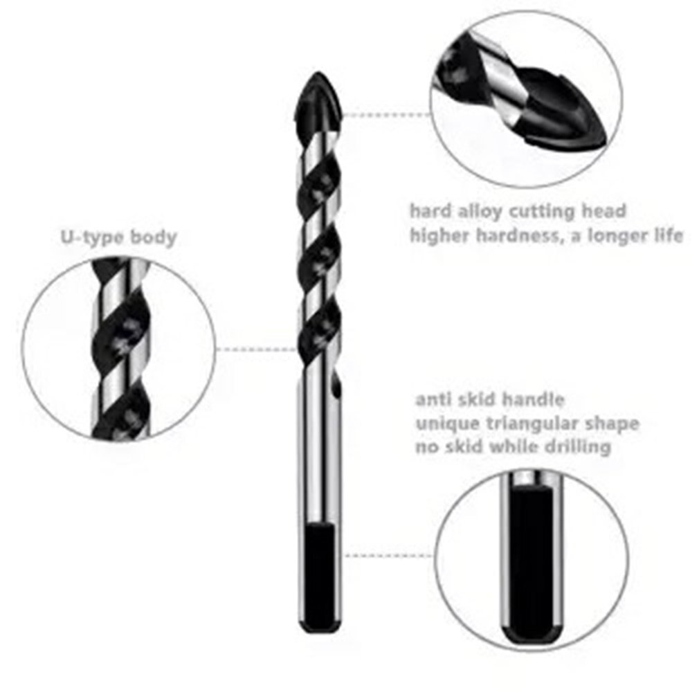 Broca cerâmica cerâmica preta do triângulo da mult... – Grandado