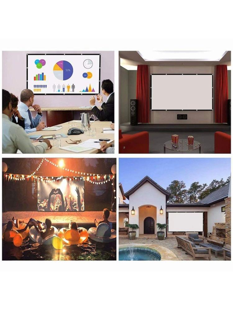 Projector Screen 150 inch 16:9 Foldable Anti-Creas... – Grandado