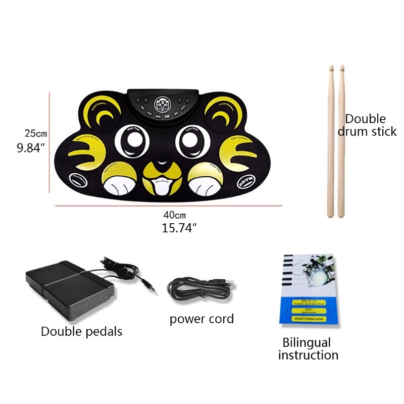 Electronic Drum Set - 9 Pad Flexible Roll Up Drum ... – Vicedeal