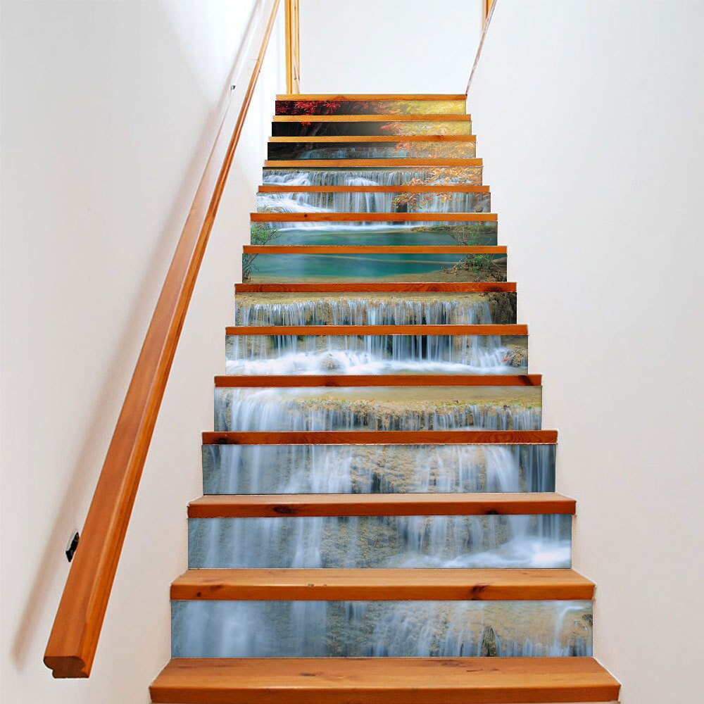 6pcs/13pcs Stairway Decal Stickers for Stair Decor... – Grandado