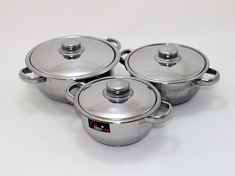 Eminox 3 Piece Steel Pot Set 3 PCs – Vicedeal