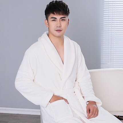 4 Colors Men's Autumn Winter Soft Warm Flannel Bat... – Grandado