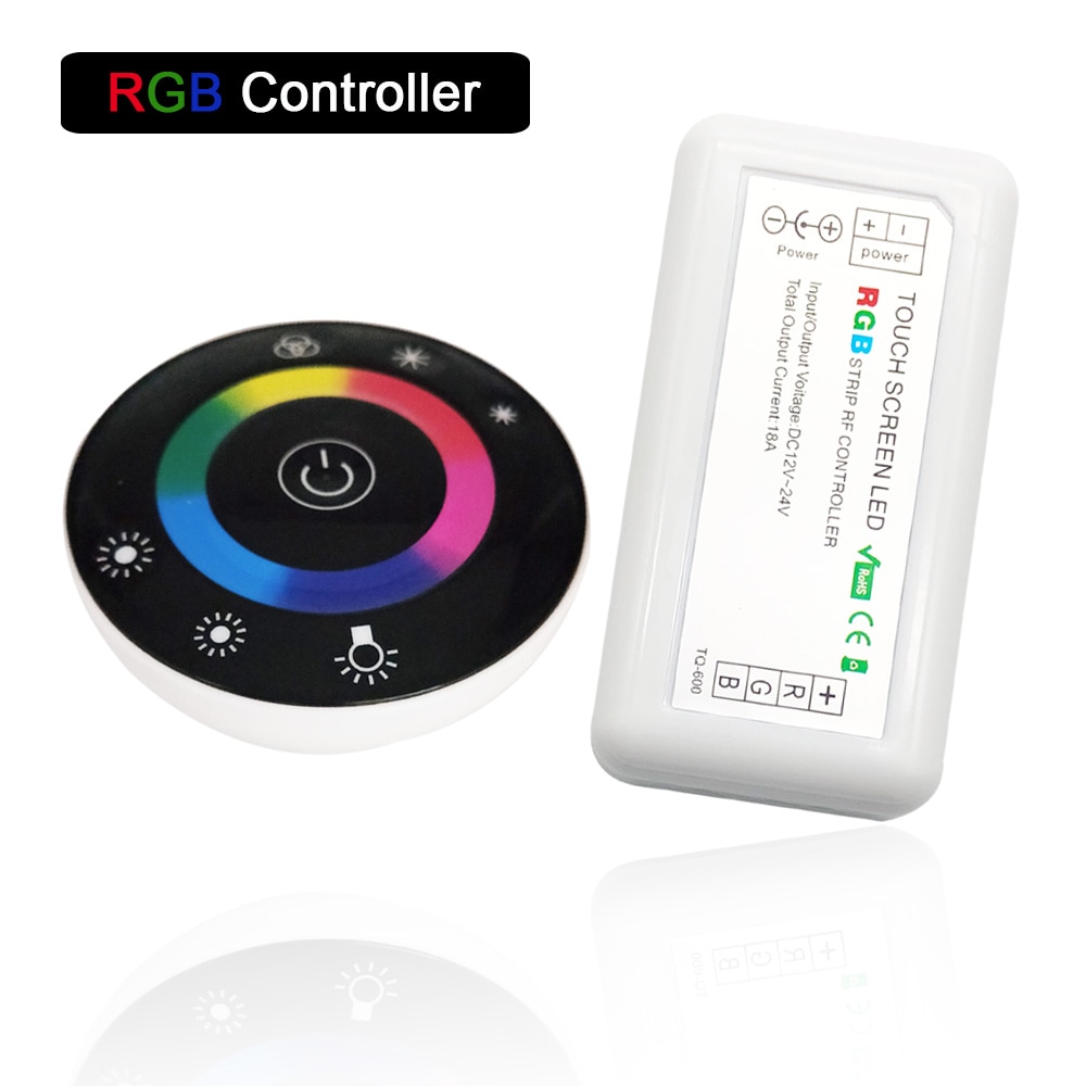 Dc12v 24v runda pekpanel rgb controller trådlös le... – Grandado