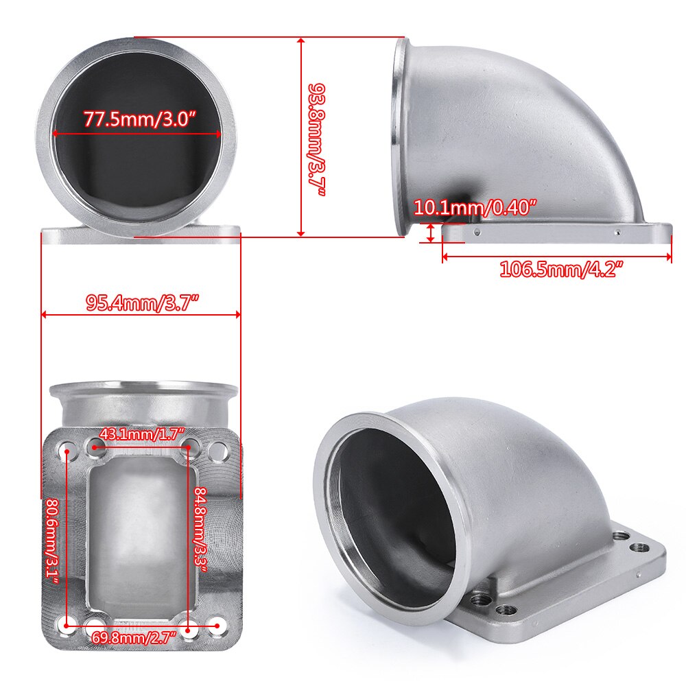 WLR - 3.0 " Vband 90 Degree Cast Turbo Elbow ... – Grandado