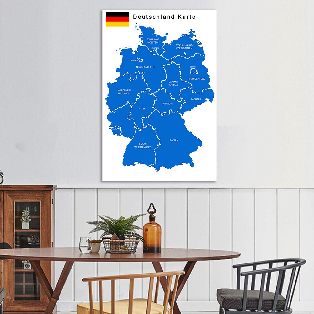 100*150 Cm The Germany Political Map In German Lar... – Grandado