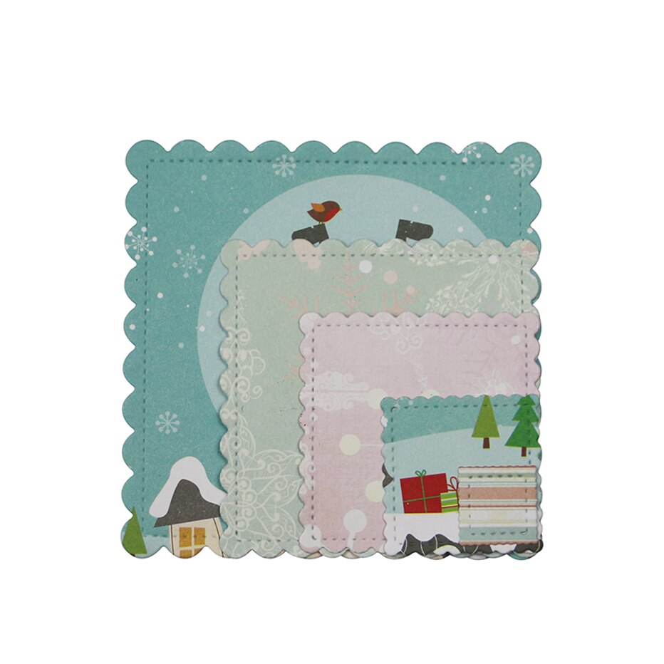 5pcs Square Shape Frame Background Frame DIY Scrap... – Grandado