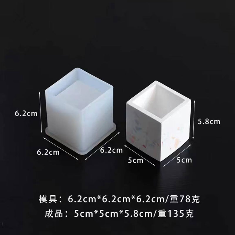 Concrete Candle Vessel Molds with lid Molds Hexago... – Vicedeal