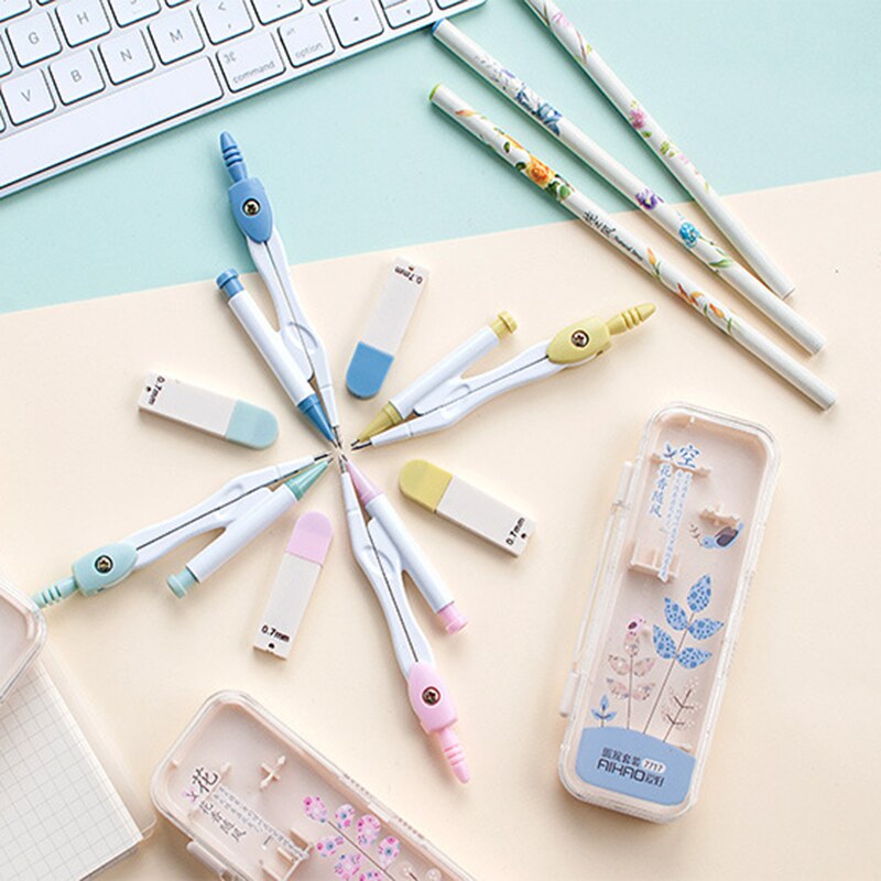 Compas mathématiques couleurs acidulées, 10 pièces... – Grandado