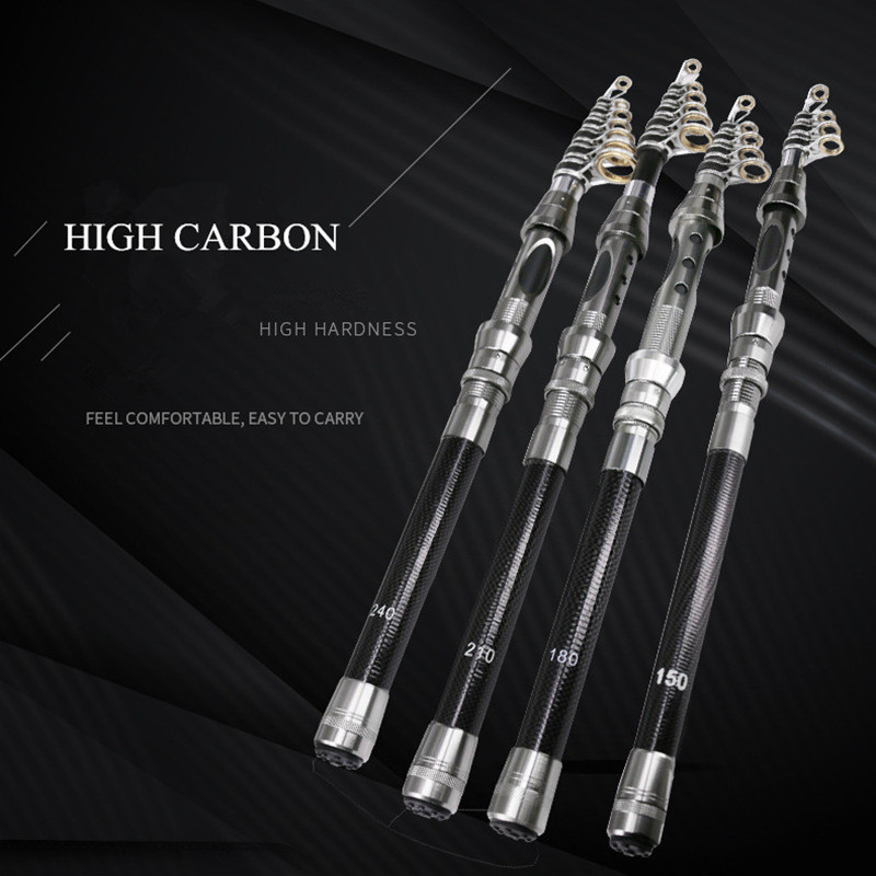 Telescopic Spinning Fishing Rod With Reel Carbon M... – Vicedeal