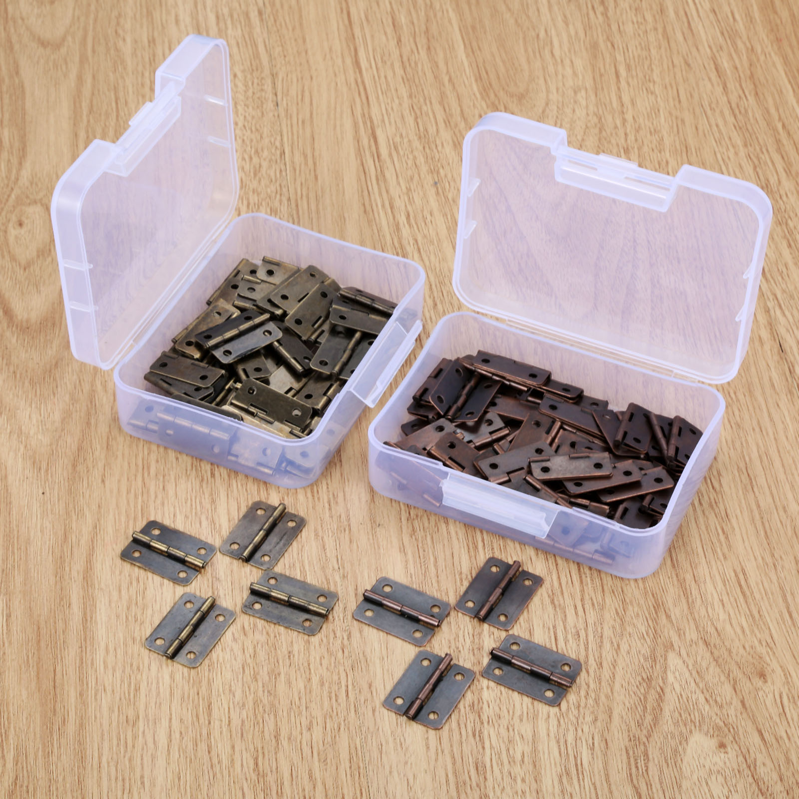 50pcs/box 4 Holes Iron Hinges w/crews Retro Flat H... – Vicedeal