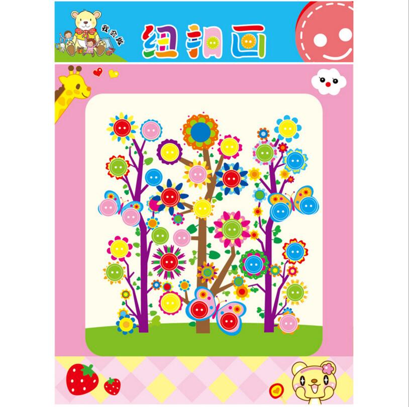 5Pcs/lot Kids DIY Button Stickers Drawing Toys Han... – Vicedeal