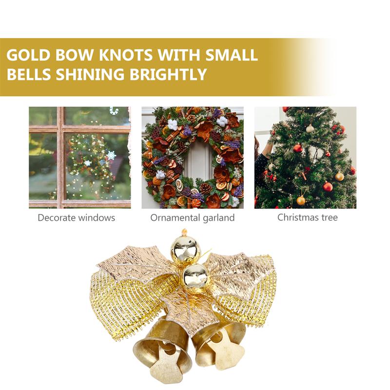 6pcs Christmas Fabric Bows Mini Christmas Tree Bow... – Vicedeal