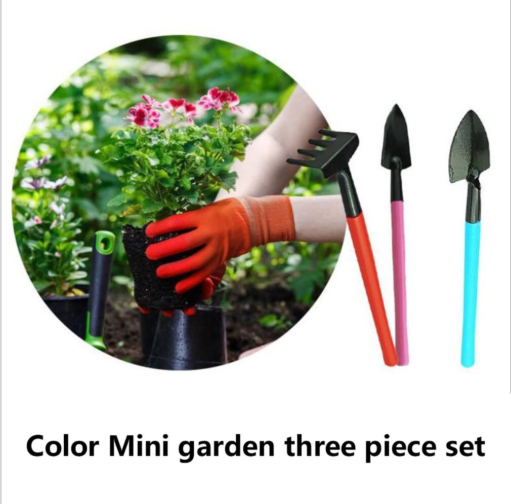 3PCS Portable Garden Tools Set Shovel Rake Spade F... – Grandado