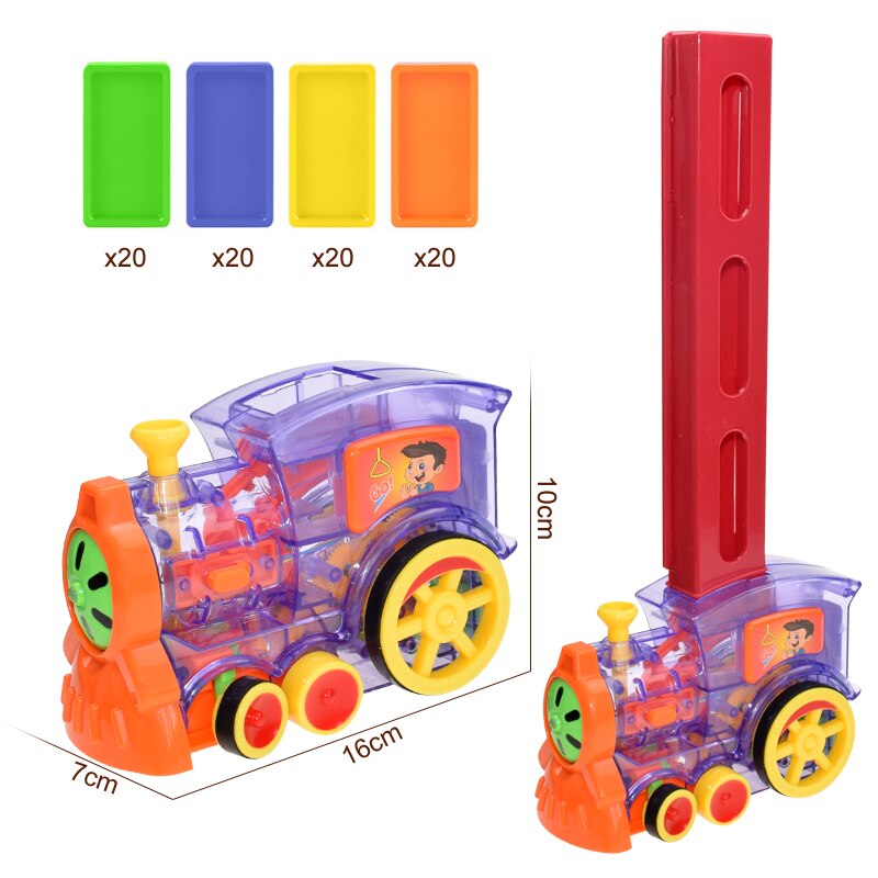 Domino Train Car Set with Sound and Light Automati... – Grandado